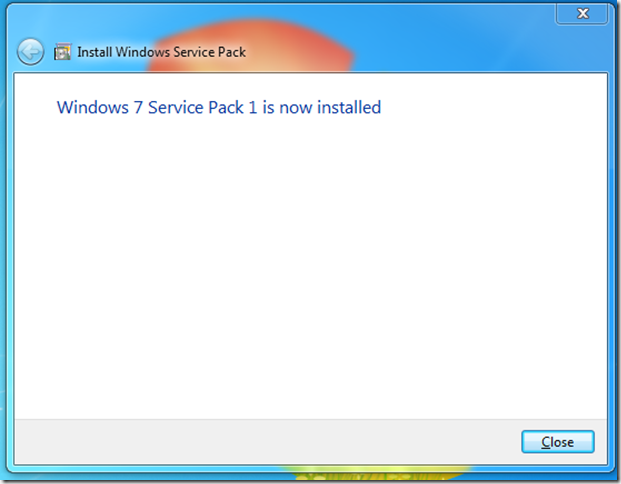 Bytes Matters: Installing Windows-7 Service Pack 1